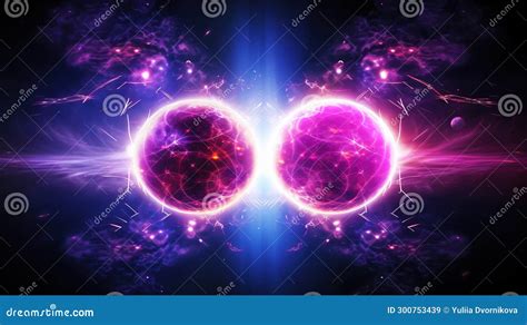 Subatomic Proton Particle Collision Nuclear Fusion Concept Stock Image Image Of Lepton