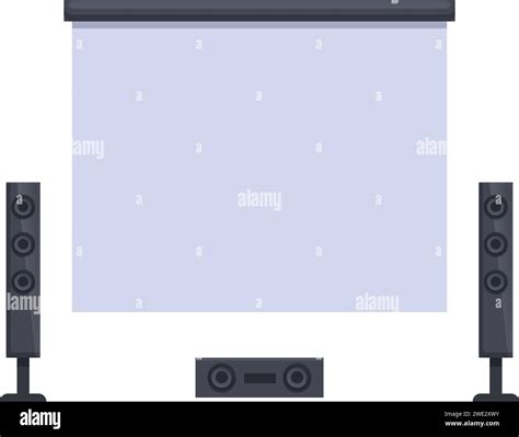 White Board Home Theater Icon Cartoon Vector Digital Display Tv