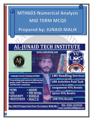 Mth Final Term Solved Mcqs Mth Final Term Solved Mcqs Visit