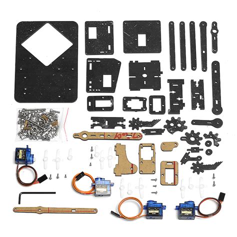 4 Dof Acrylic Robot Arm Arduino Size 145x95x14cm