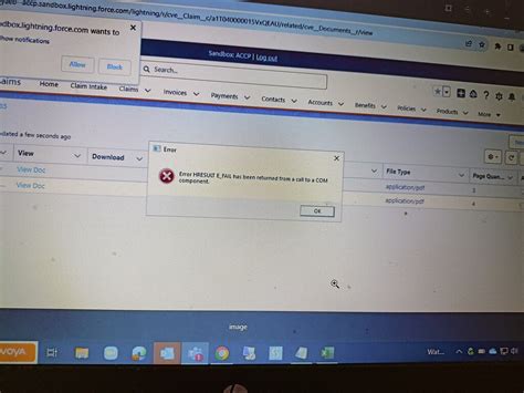 Error Hresult Efail Has Been Returned From A Call To A Com Component