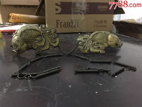 清代铜鎏银帐钩一副其他银器古玩批发街【7788商城】