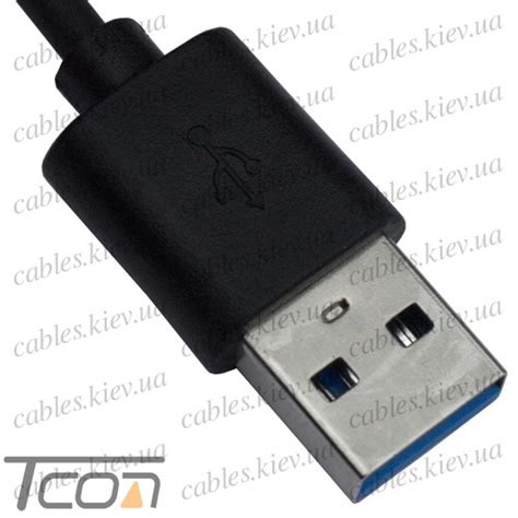 Шнур штекер Usb Type C штекер Usb A 1 5м чёрный Tcom по низкой
