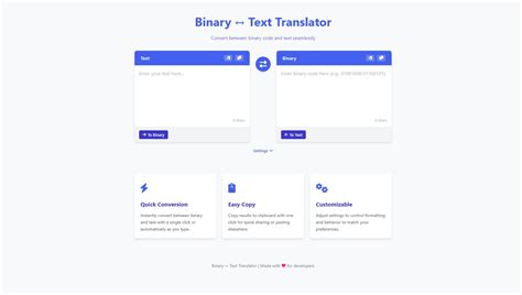 Binary Text Translator Using Html Css And Javascript With Source