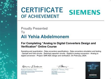 ali yehia on linkedin siemensacademy signalprocessing