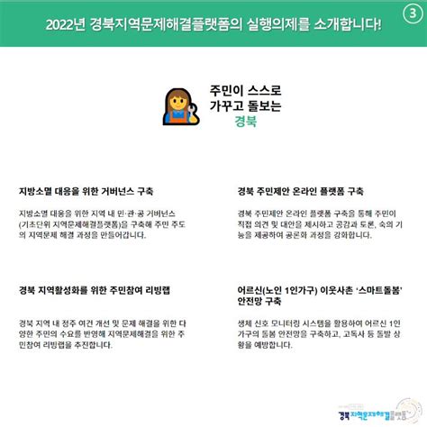 2022 경북지역문제해결플랫폼 실행의제 소개 소식 플랫폼 소식 경북지역문제해결플랫폼
