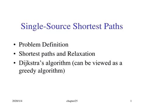 Ppt Single Source Shortest Paths Powerpoint Presentation Free