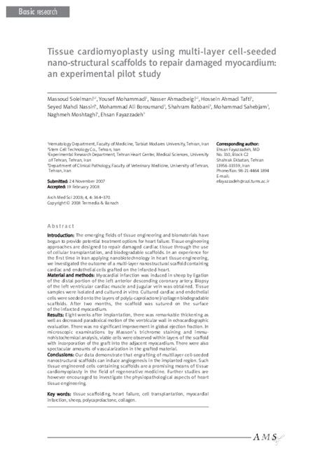 Pdf Basic Research Tissue Cardiomyoplasty Using Multi Layer Cell
