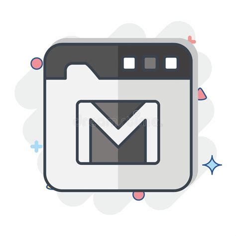Icon Webmail Related To Communication Symbol Comic Style Simple Design Editable Stock