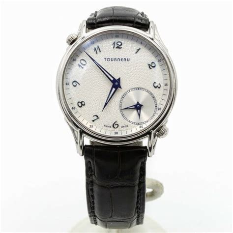 Tourneau Mens Watch 5j 35002 A Guilloche Dial Sapphire Crystal Swiss