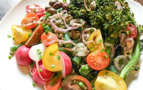 Niçoise Inspired Lentil Salad With Shallot Vinaigrette Paris Perfect