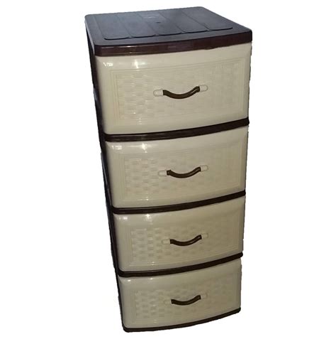 ᐉ Комод пластиковый Giant на 4 ящика Коричневый Бежевый 1 1 D0941 • Купить в Киеве Украине