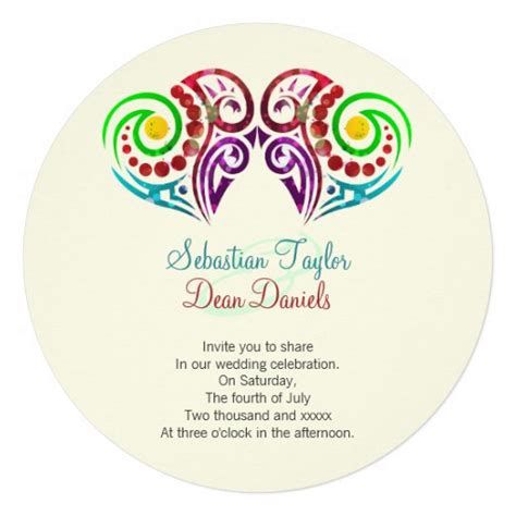 Personalized Two Hearts Invitations