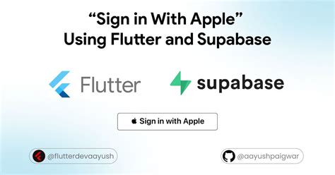 Flutter Supabase Signinwithapple Appdevelopment Aayush Paigwar