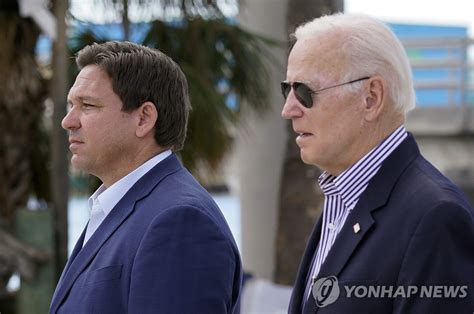 바이든 플로리다 태풍 피해 점검…디샌티스 반응은 냉랭 나무뉴스