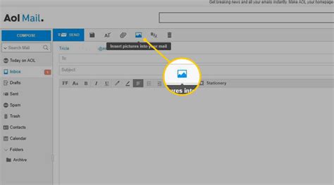 Inserting Images Inline With AOL Mail