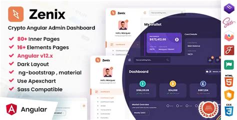 zenix crypto angular 12 admin dashboard template templatelelo