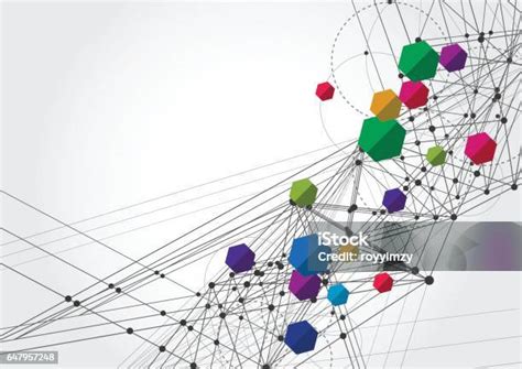 向量技術概念連接的線和點網路符號向量圖形及更多交流圖片 交流 圓形 幾何圖形 Istock