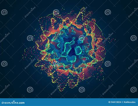 Colorful Data Explosion Big Data Cloud Information Flow Noise