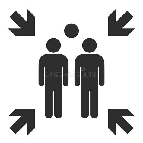 Assembly Point Vector Pictogram Stock Vector Illustration Of Fire