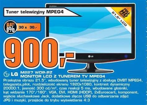 Archiwum LG M WDP PZ Monitor LCD Z Tunerem TV MPEG Saturn