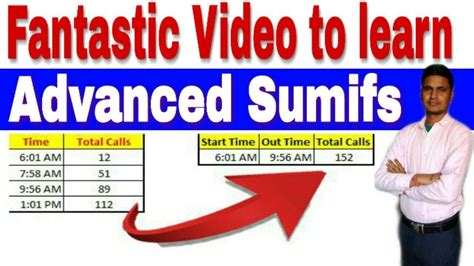 Sumifs Formula With Time Range Wise Calculation In Excel In Hindi Sumif Best Use In Excel In