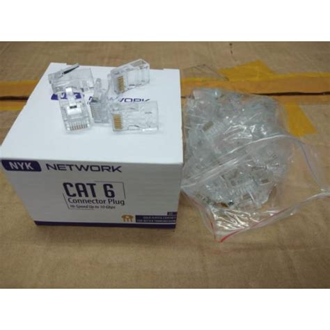 Jual Nyk Konektor Rj Cat Isi Pcs Connector Rj Utp Cat E Shopee Indonesia
