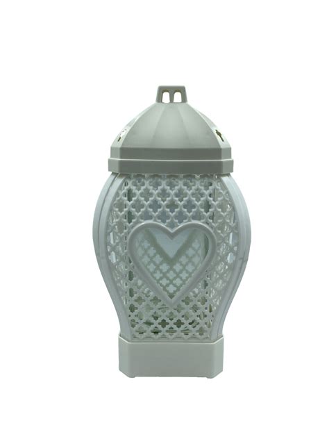 ZNICZ LAMPION KAPLICZKA SERCE RATAN MAŁY CZARNY GLAMOUR 29CM OZODBNY