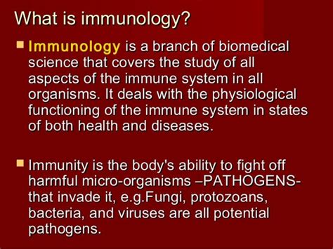 introduction to immunology 1st and 2nd lecture