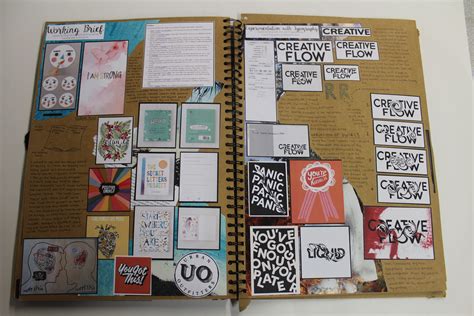 A2 Graphics A3 Brown Sketchbook Working Brief And Typography