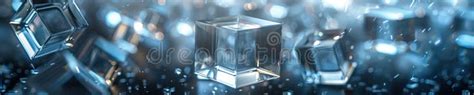 Rotating Glass Cubes In Abstract 3d Animation Loop Stock Illustration