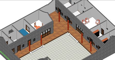 建模大师杯全国BIM建模网络争霸赛 成都私人住宅性四合院