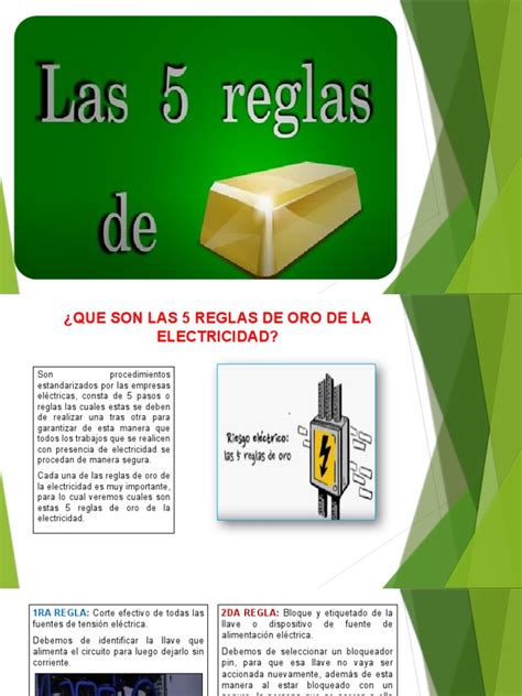 Las 5 Reglas De Oro Pdf Electricidad Ciencias Fisicas