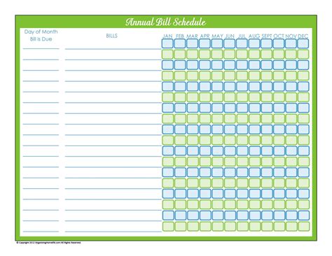 33 Free Bill Pay Checklists And Bill Calendars Pdf Word And Excel