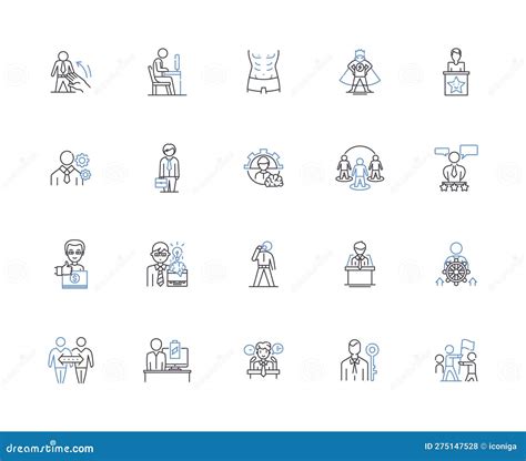 Men Culture Outline Icons Collection Masculinity Tradition Identity