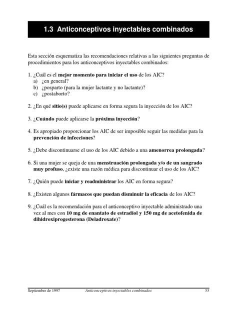 Anticonceptivos Inyectables Combinados Pdf Ciclo Menstrual Estradiol