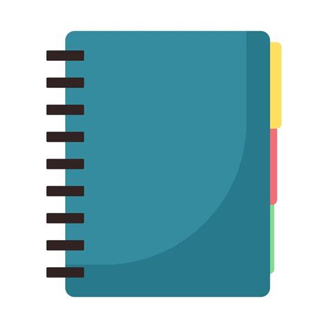 Composition Book On White Background School Supplies Flat Design