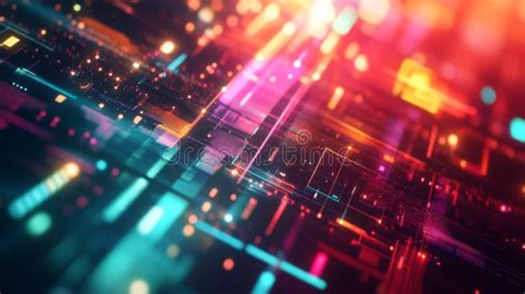Dynamic Futuristic Backdrop With Geometric Shapes And Colors Stock Illustration Illustration