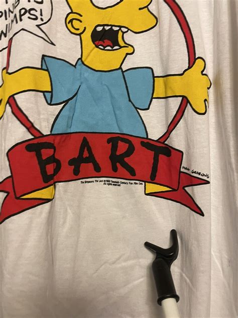 Vintage 1990 Bart Simpson Hey Man Sleeping Is For Wim… Gem