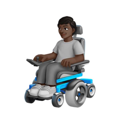 🧑🏿‍🦼 Emoji Pessoa Em Cadeira De Rodas Motorizada Tom De Pele Escuro