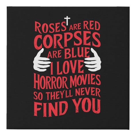 Horror Movies Lovers Halloween Scary Film Faux Canvas Print Zazzle In
