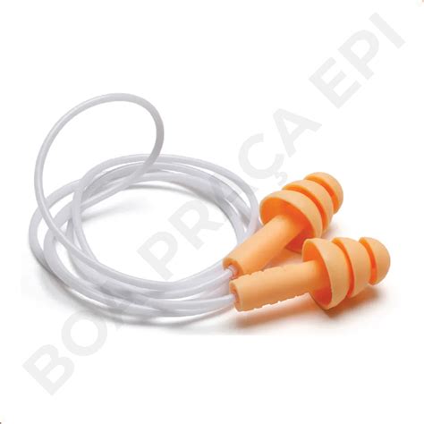 Protetor Auricular Plug 3m Com Cordão 18db Ca 5745 Proteção Auditiva
