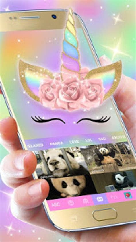 Android Için Rainbow Unicorn Keyboard Theme İndir
