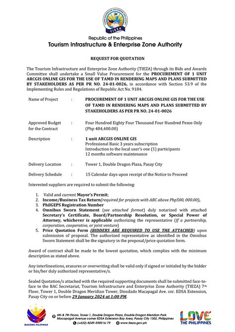 Procurement Of 1 Unit Arcgis Online Gis For The Use Of Tamd In