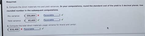 Solved Direct Materials Usage Variance Direct Materials Mix Chegg Com