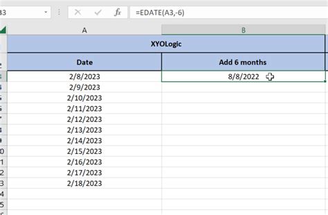 How To Add 6 Months To A Date In Excel 2 Quick And Easy Methods XYOLogic