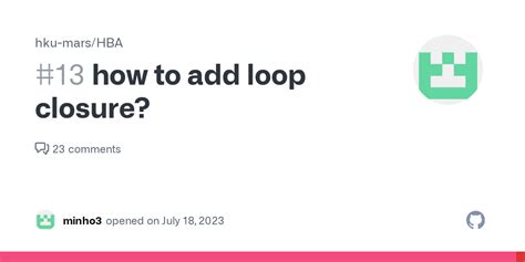 How To Add Loop Closure · Issue 13 · Hku Marshba · Github