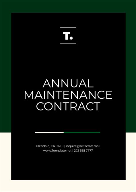 Free Comprehensive Annual Maintenance Contract Template To Edit Online