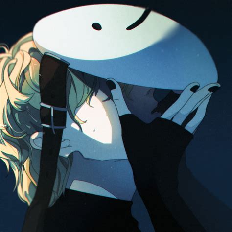 Safebooru 1boy Bangs Black Gloves Black Nails Blue Background Brown