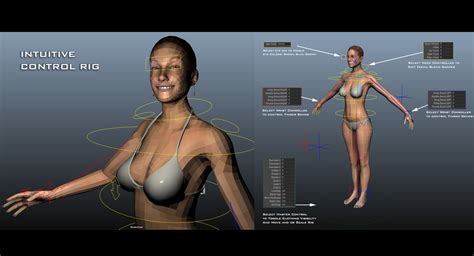 Artstation Maya Female Rigged Character Game Assets